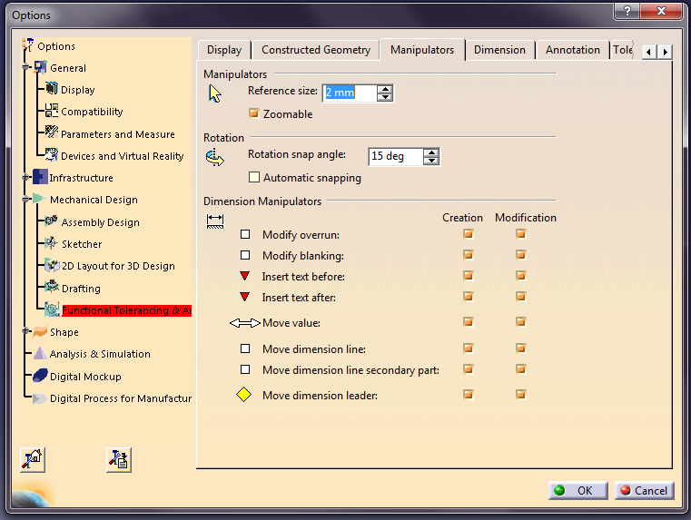 Modifying GD&T and FTA in CATIA