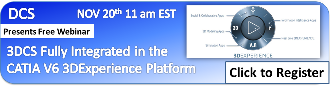 DCS to Present 3DCS Fully Integrated in CATIA V6 3DExperience