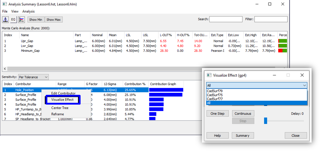 New in 3DCS - View Individual Tolerances in Your Tolerance Stack Up