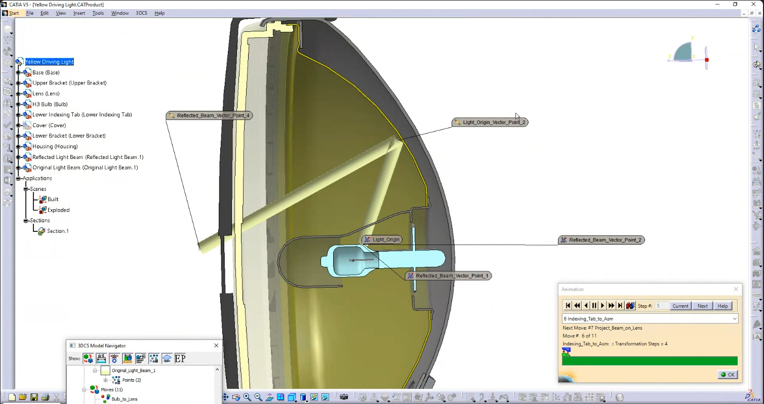 3DCS Best Fit and Optics Analysis - Beam Direction, Optical Sensors ...